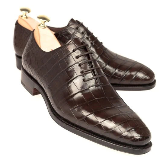 ALIGATOR SHOES BROWN ALLIGATORE | CARMINA