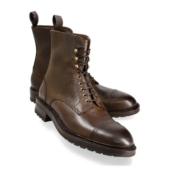 MEN'S BOOTS IN CRAZY HORSE 80184 BROWN