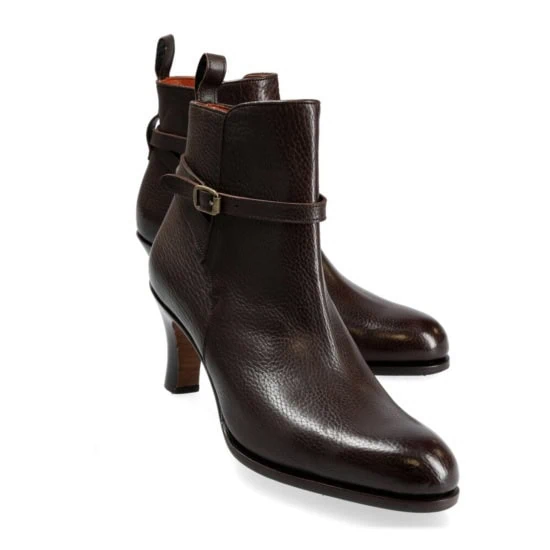 HEELED BOOTS BROWN LAMA | CARMINA