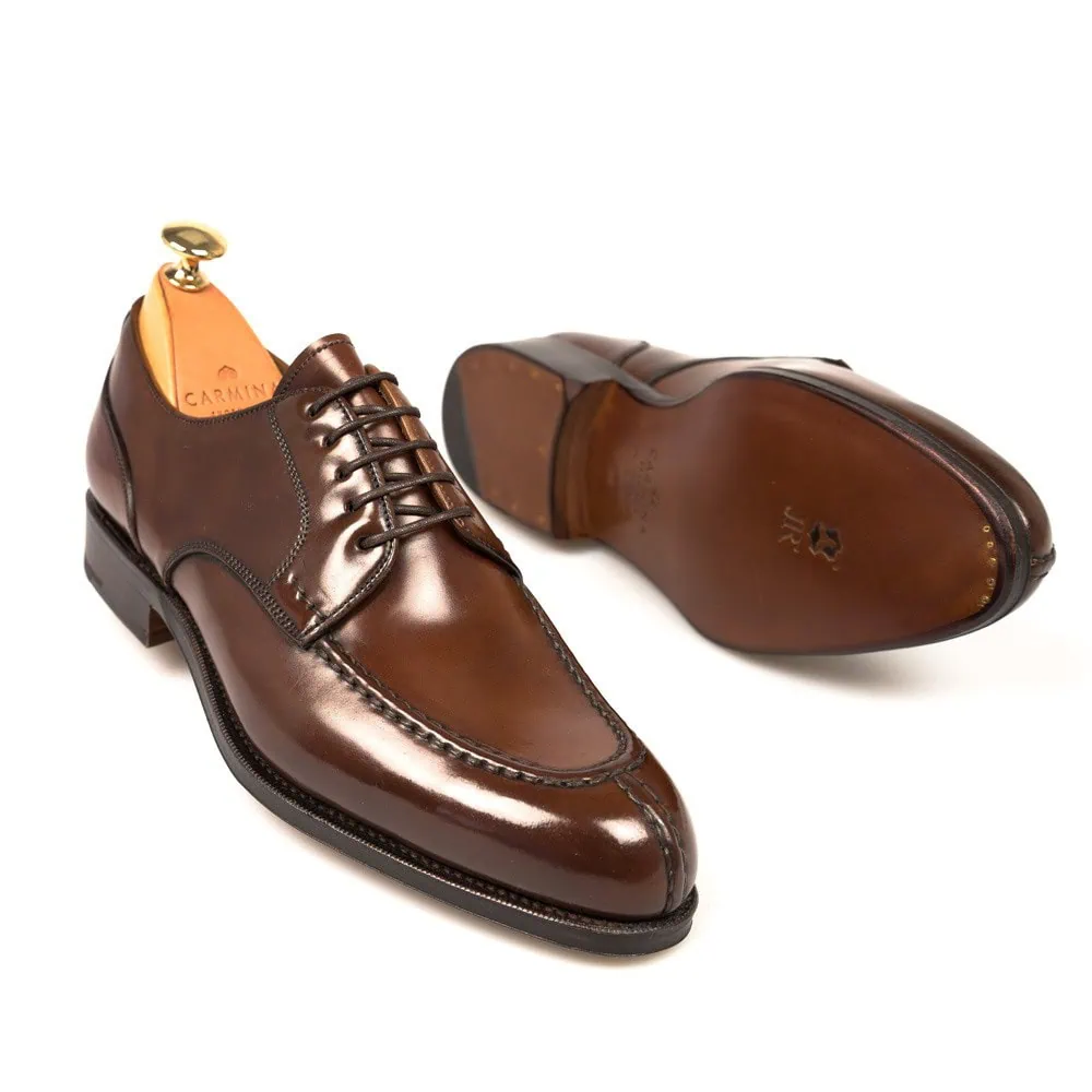 NORWEIGAN DERBY SHOES BROWN HATCH GRAIN | CARMINA