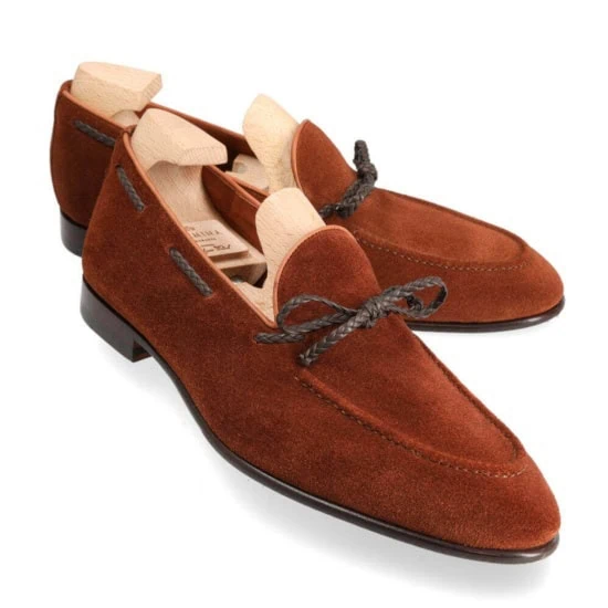 UNLINED STRING LOAFERS IN POLO SUEDE