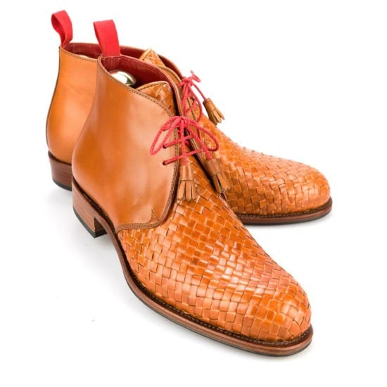 WOMEN BRAIDED BOOTS 1607 OSCARIA (INCL. SHOE TREE)